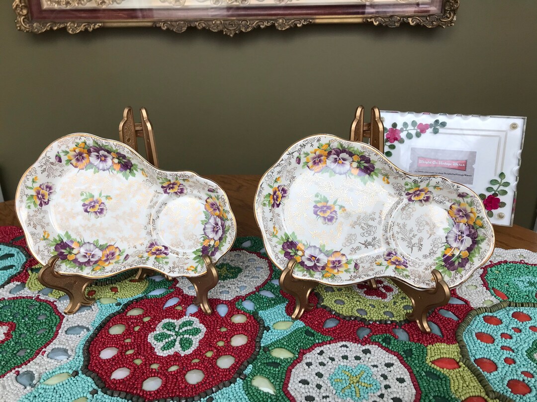 Vintage 1940s James Kent China Pansy Chintz Tea and Toast Hostess ...