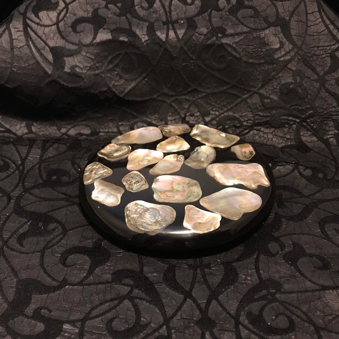Vintage 60s Lucite Resin Abalone Shell Kitchen Trivet Hot - Etsy