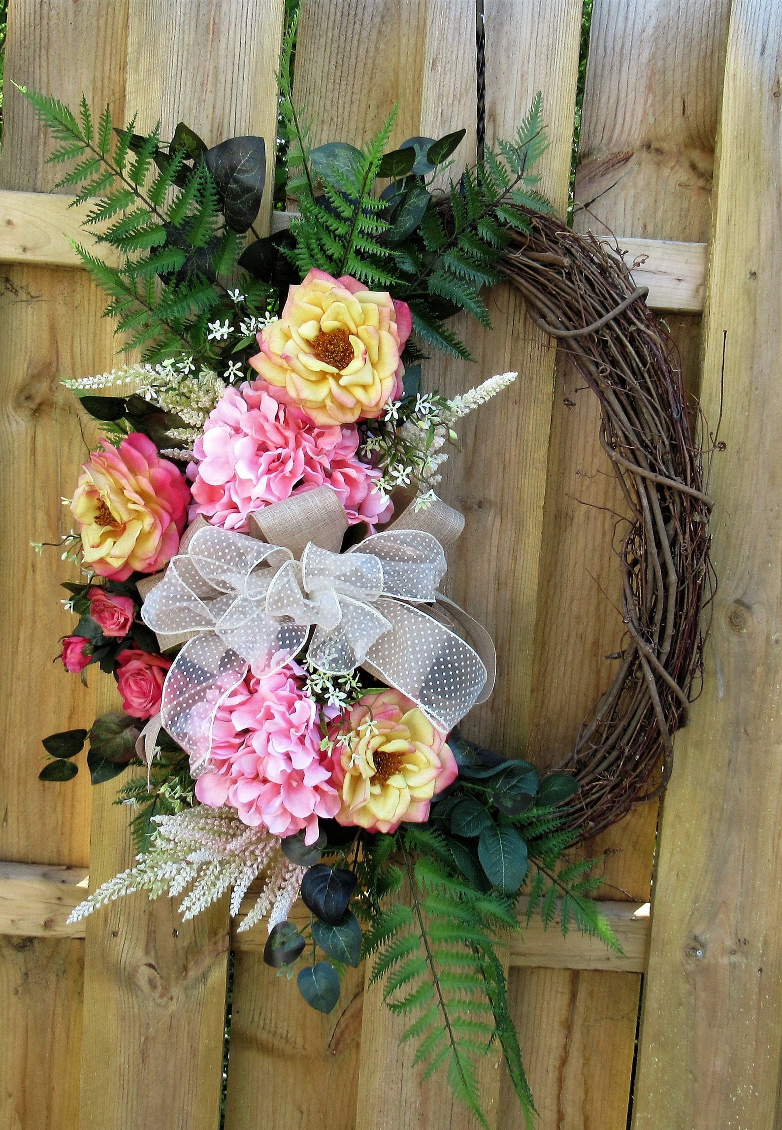 Élégante couronne de rose dété couronne florale dété - Etsy France