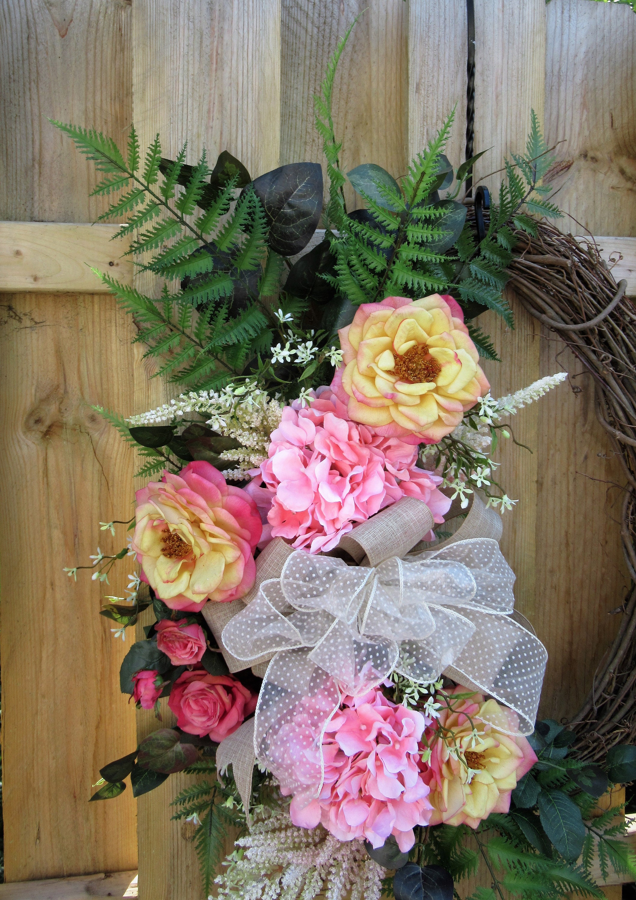 Élégante couronne de rose dété couronne florale dété - Etsy France