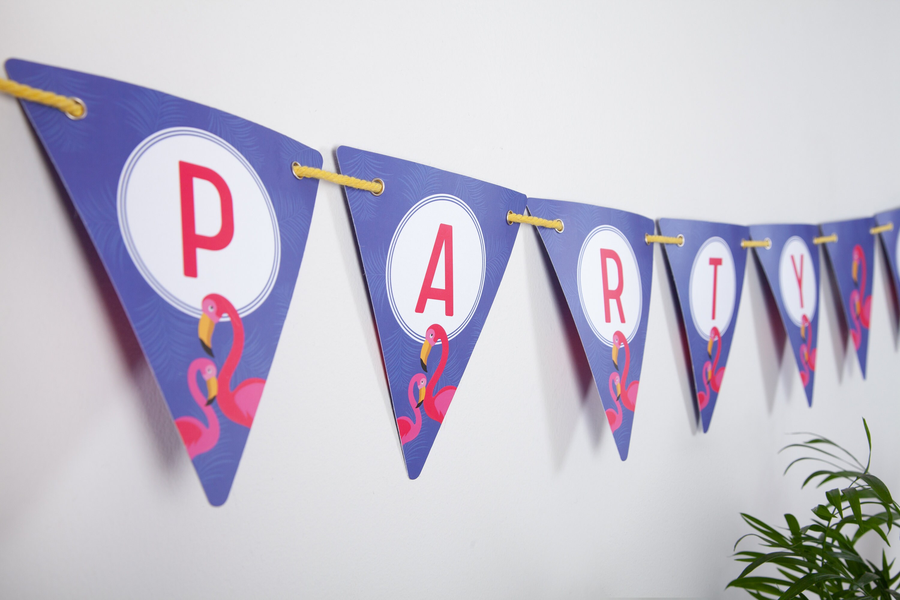 Pink Flamingo Customisable Bunting With 80 Alphabetical Reversible ...