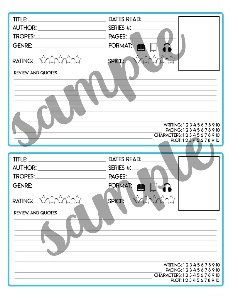 Book Review Pages - Etsy