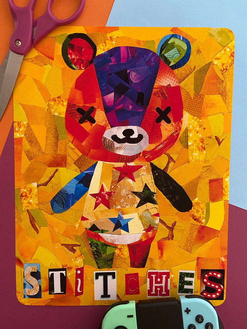 Animal Crossing Stitches Collage Art Print - Etsy