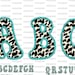 Turquoise Gemstone Cow Print Alphabet Letters, Sublimate Download ...