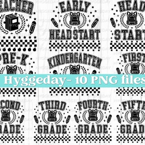 School Grades Bundle PNG, Digital Download, Sublimate, Sublimation ...