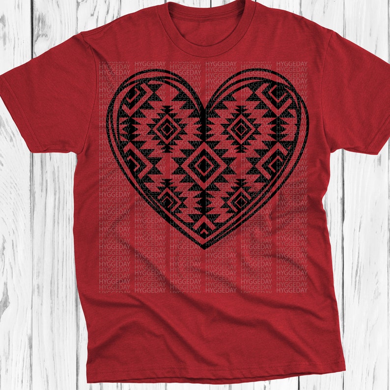 Aztec Heart Svg Dxf Png Love Valentines Day Files for - Etsy