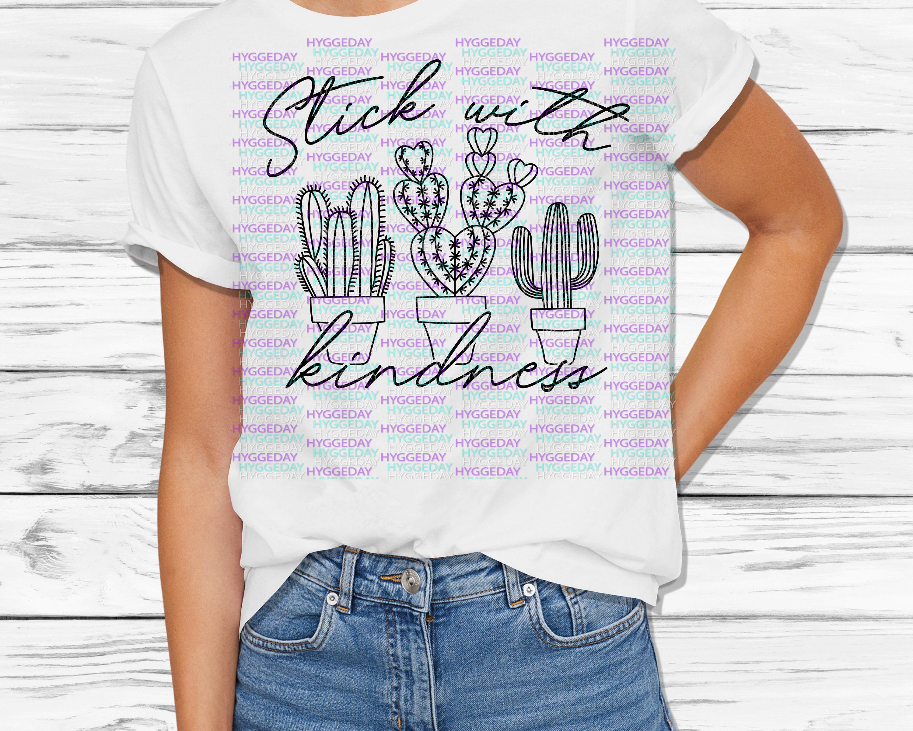 Stick With Kindness Svg Dxf PNG Cactus Desert | Etsy
