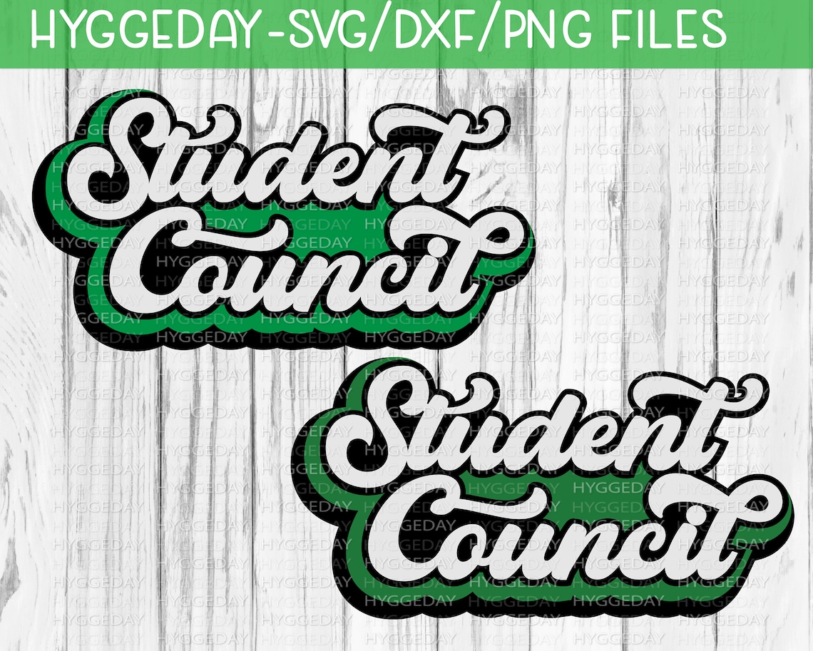 Retro Student Council SVG: High School Leader Design (digital Download ...