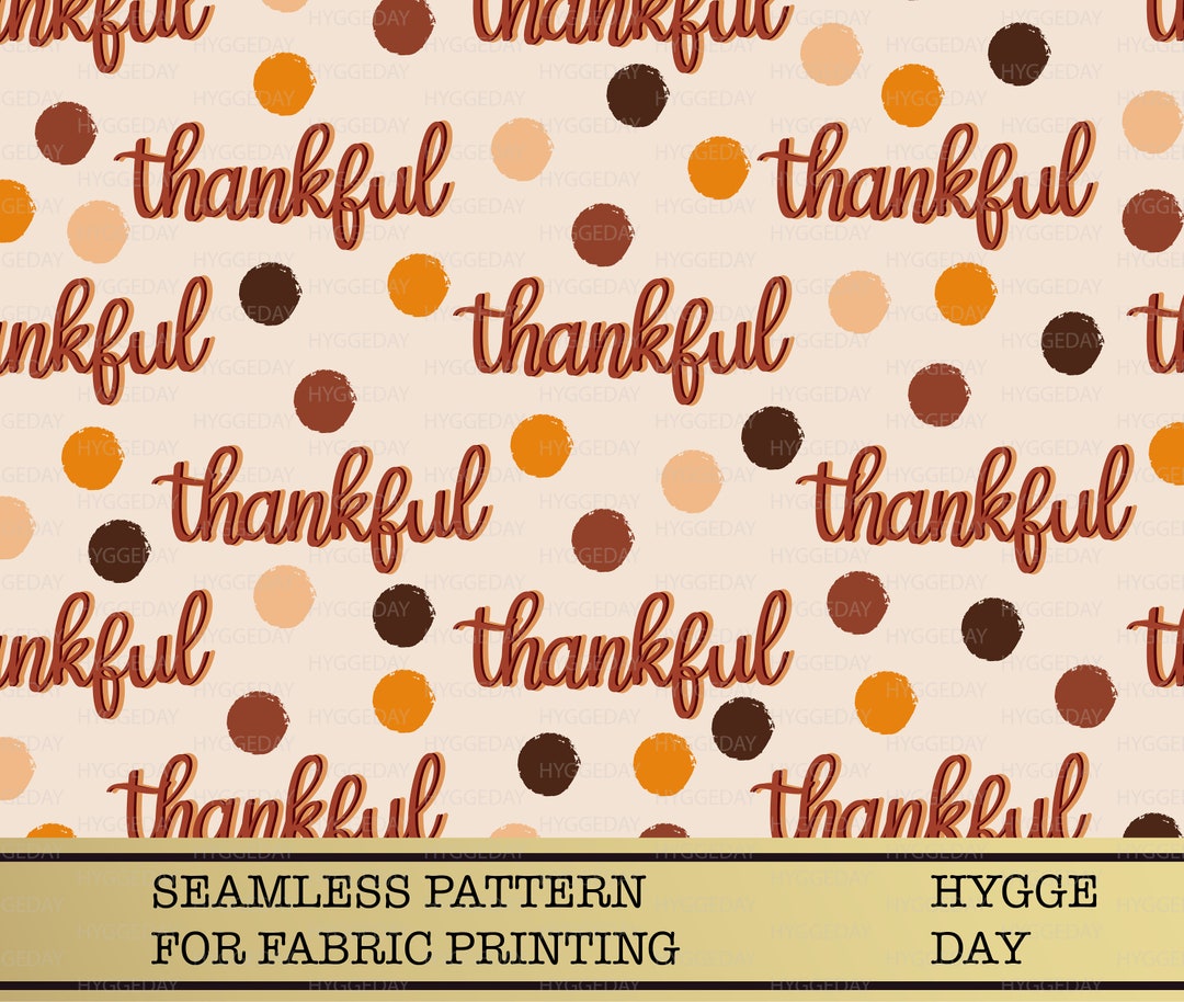 Seamless Thankful Png, Digital Paper, Printable, Pumpkin, Fall, Autumn ...