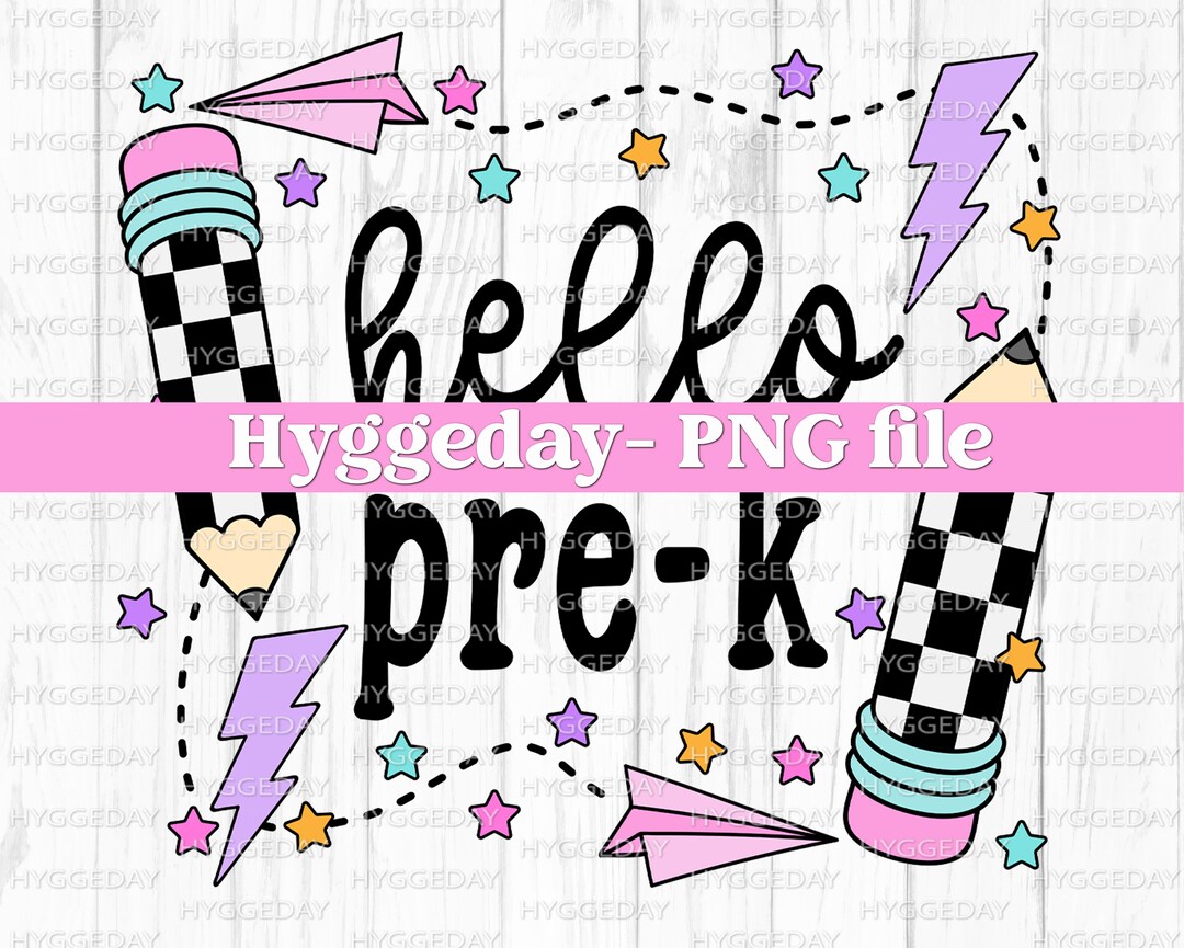 Hello Pre-k PNG: Back to School Teacher Design (digital Download) - Etsy