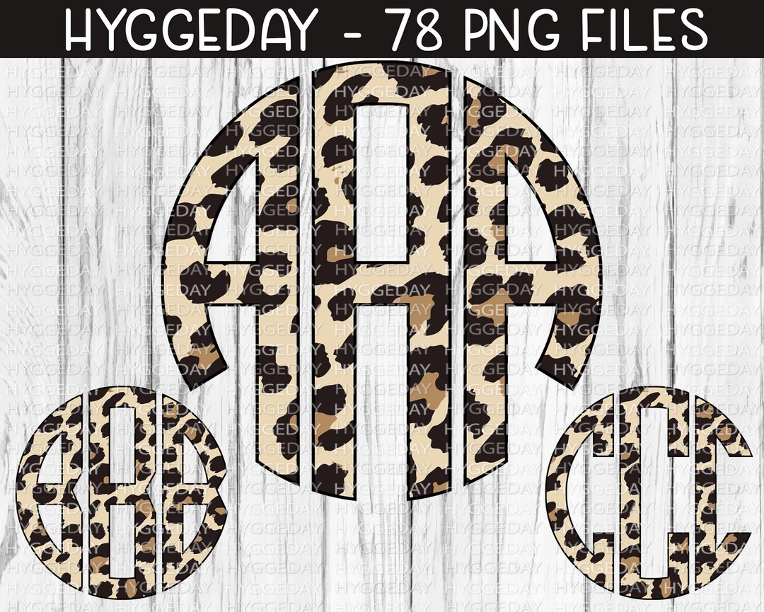 Leopard Monogram Letters 78 Pngs, Digital Download, Leopard Letters ...