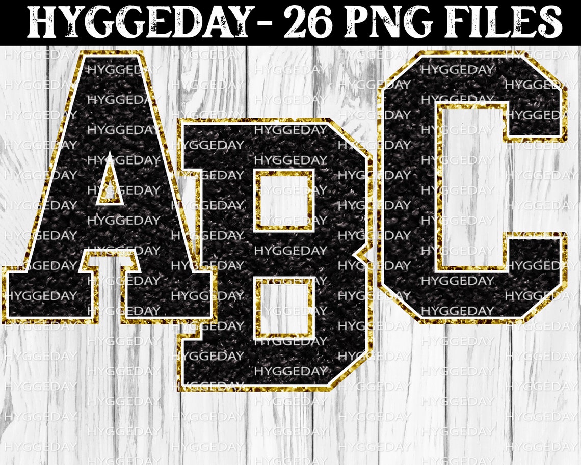 Digital Chenille Letters PNG Digital Download Sublimate | Etsy