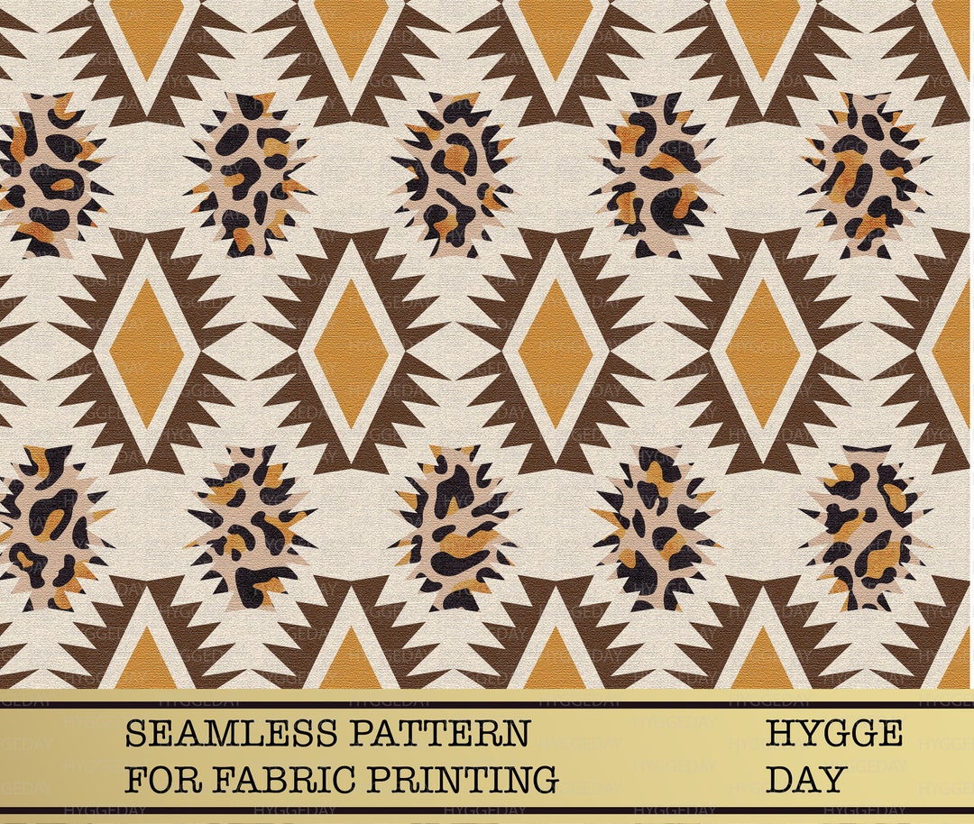 Seamless Aztec Pattern Png, Digital Paper, Leopard, Cheetah, Country ...