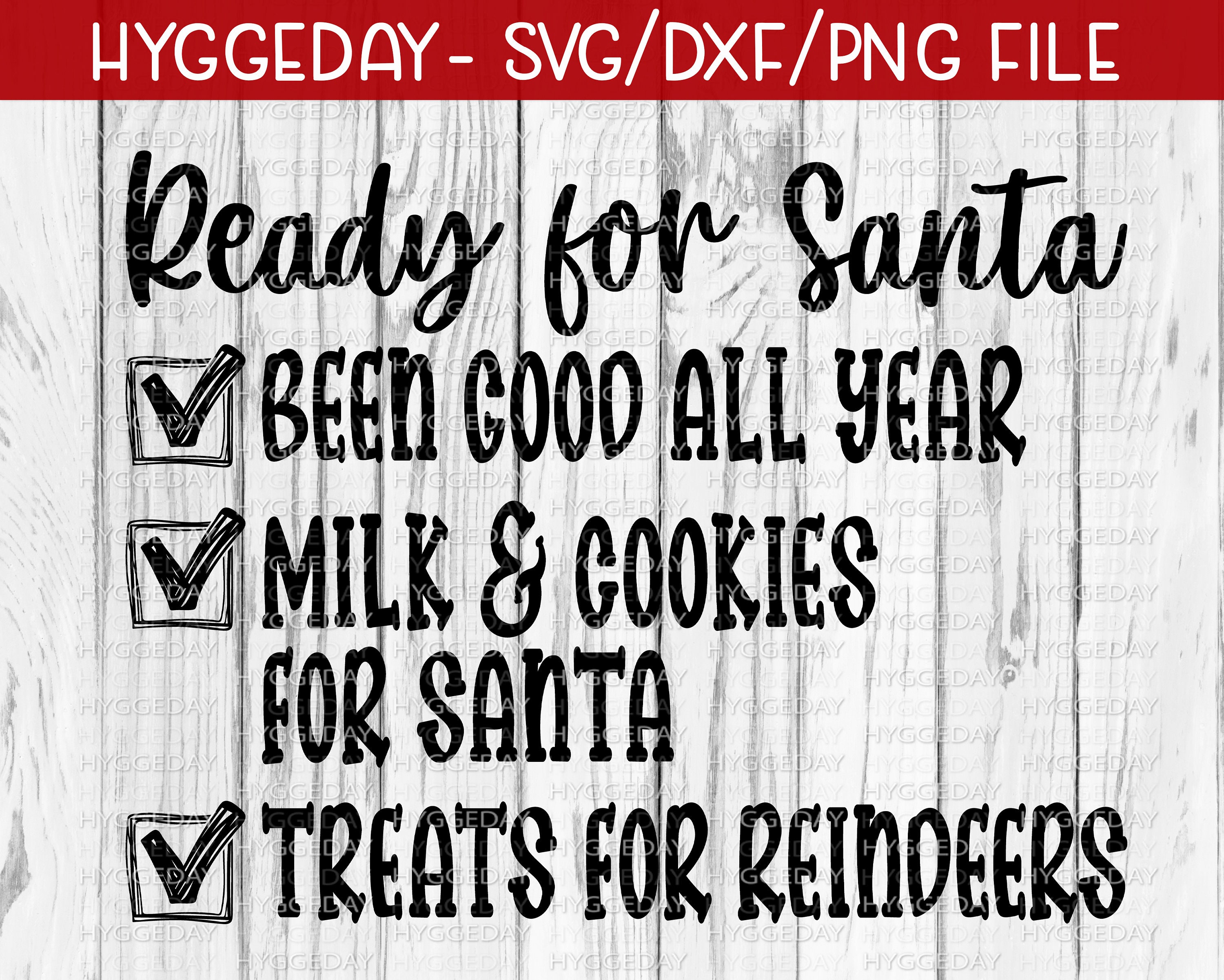 Santa Checklist Svg Dxf PNG Christmas Family Christmas Nice - Etsy