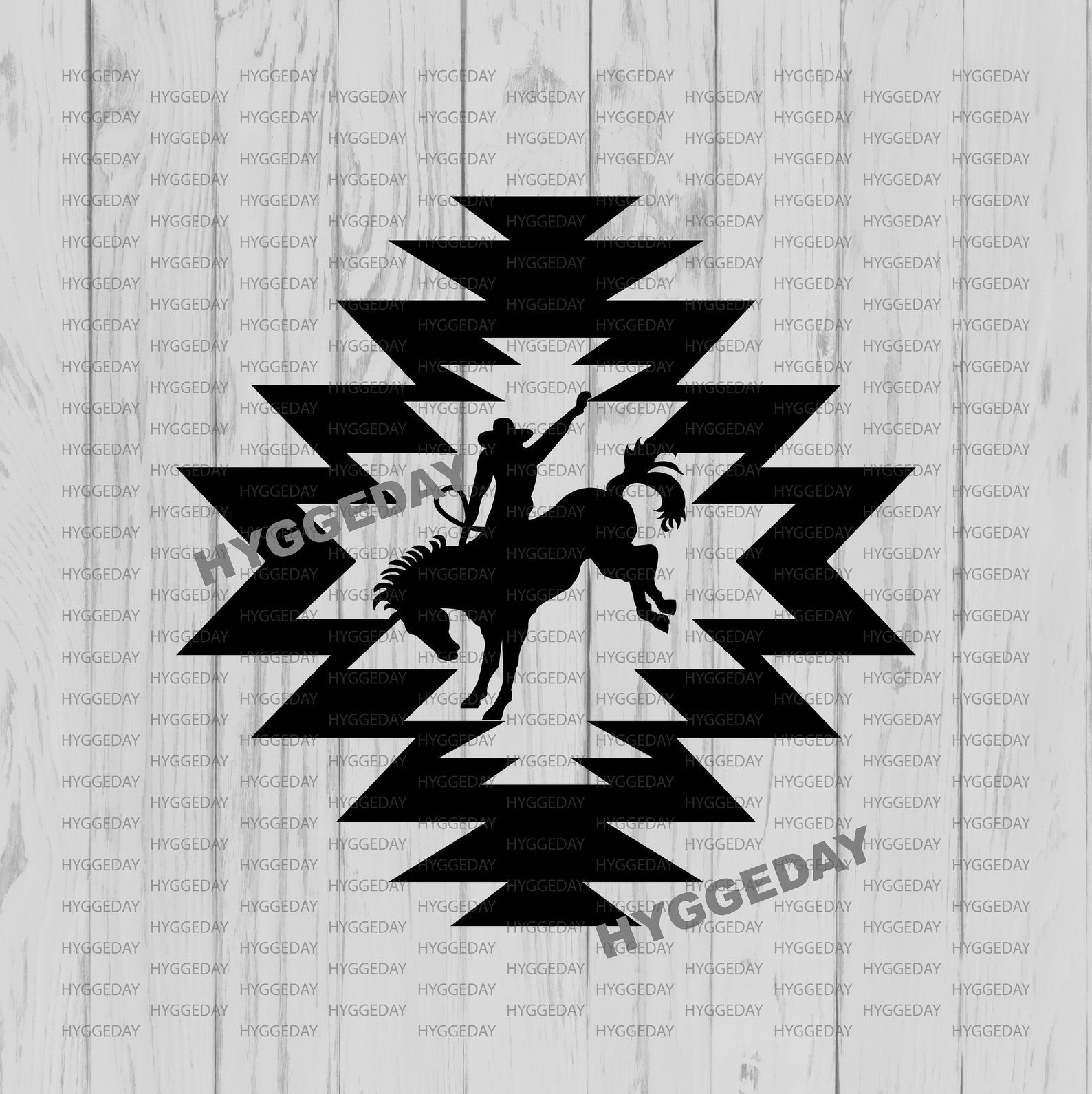 Aztec Bronc SVG DXF PNG country western horse cowboy | Etsy