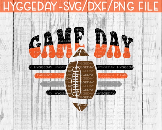 Game Day Football SVG DXF PNG School Team Spirit Orange - Etsy