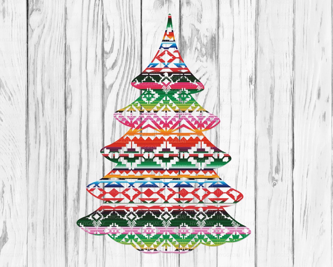 Aztec Christmas Tree PNG, Sublimation PNG, Serape, Summer, July ...