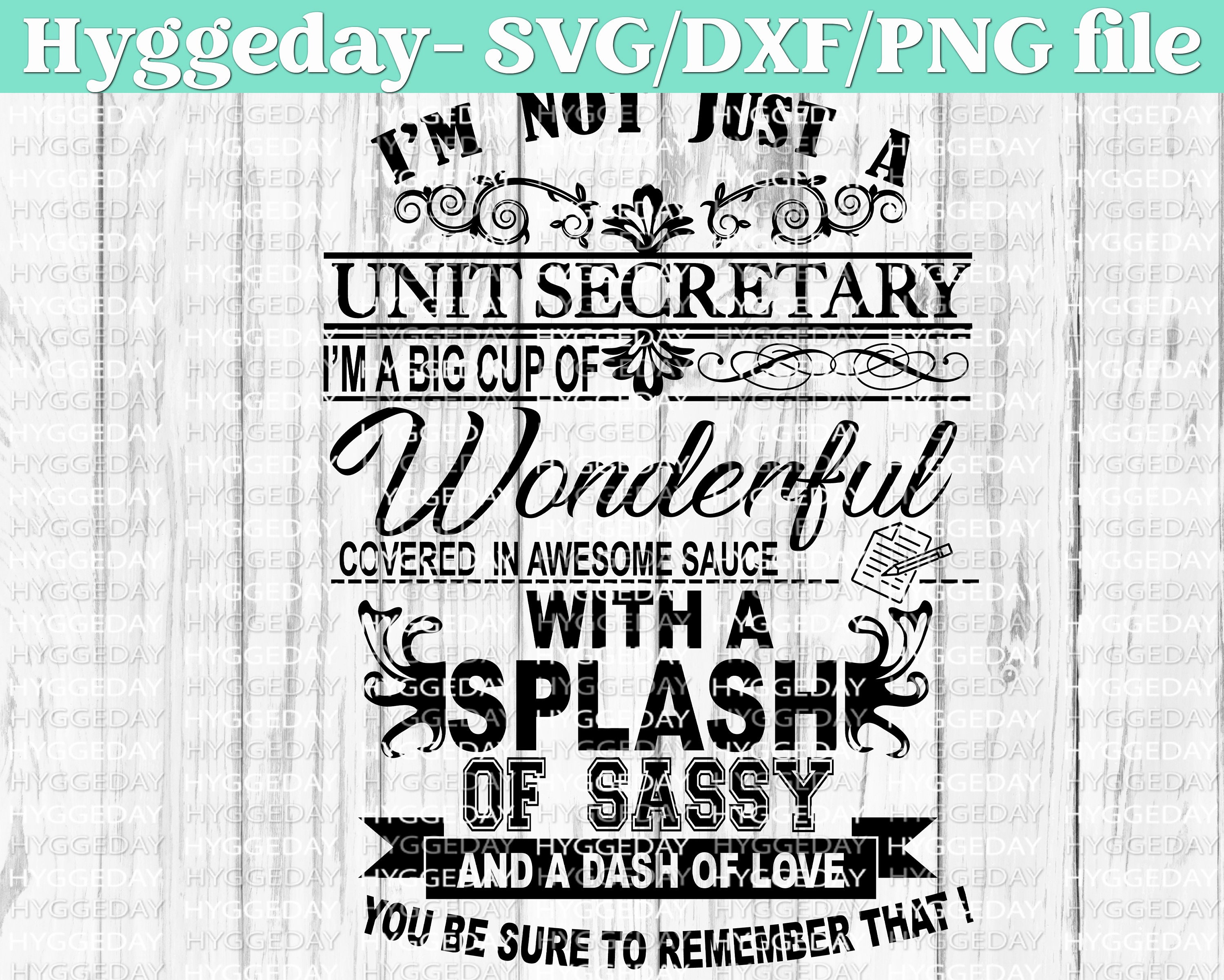 I'm Not Just a UNIT Secretary Svg Dxf Png Secretary Cut - Etsy
