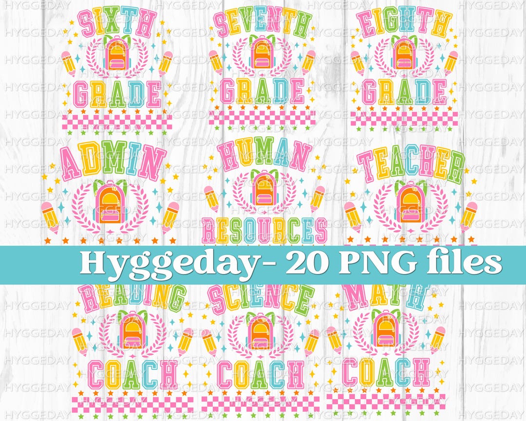 School Grades Bundle PNG, Digital Download, Sublimate, Sublimation ...