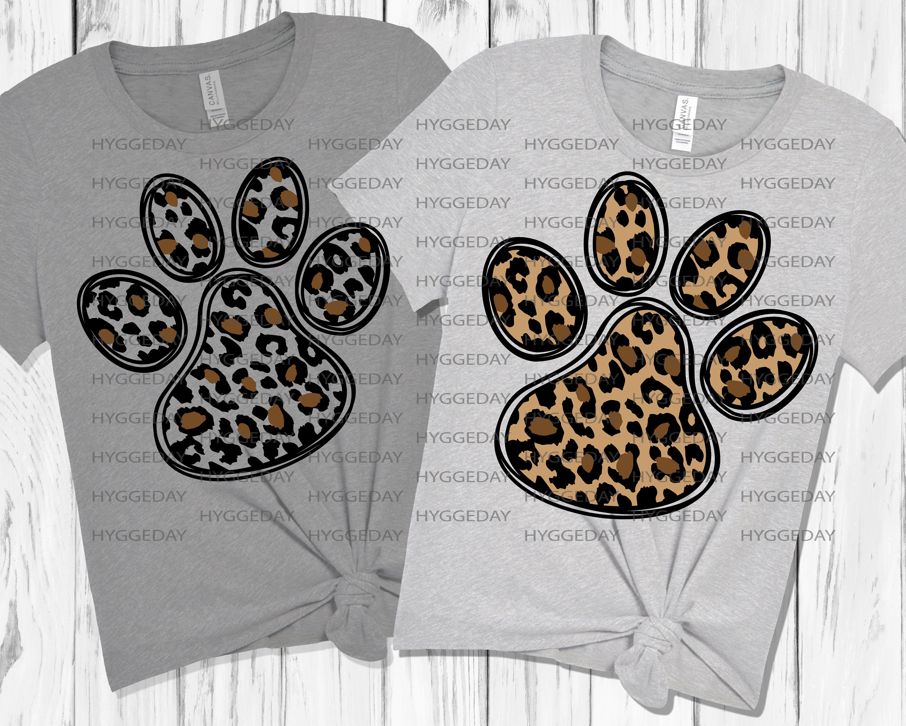 Leopard Paw Print Svg Dxf Png Game Day Team Spirit Dog - Etsy