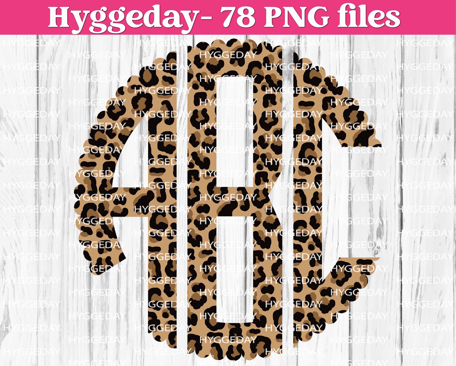 Leopard Monogram Letters Png Leopard Letters Cheetah | Etsy
