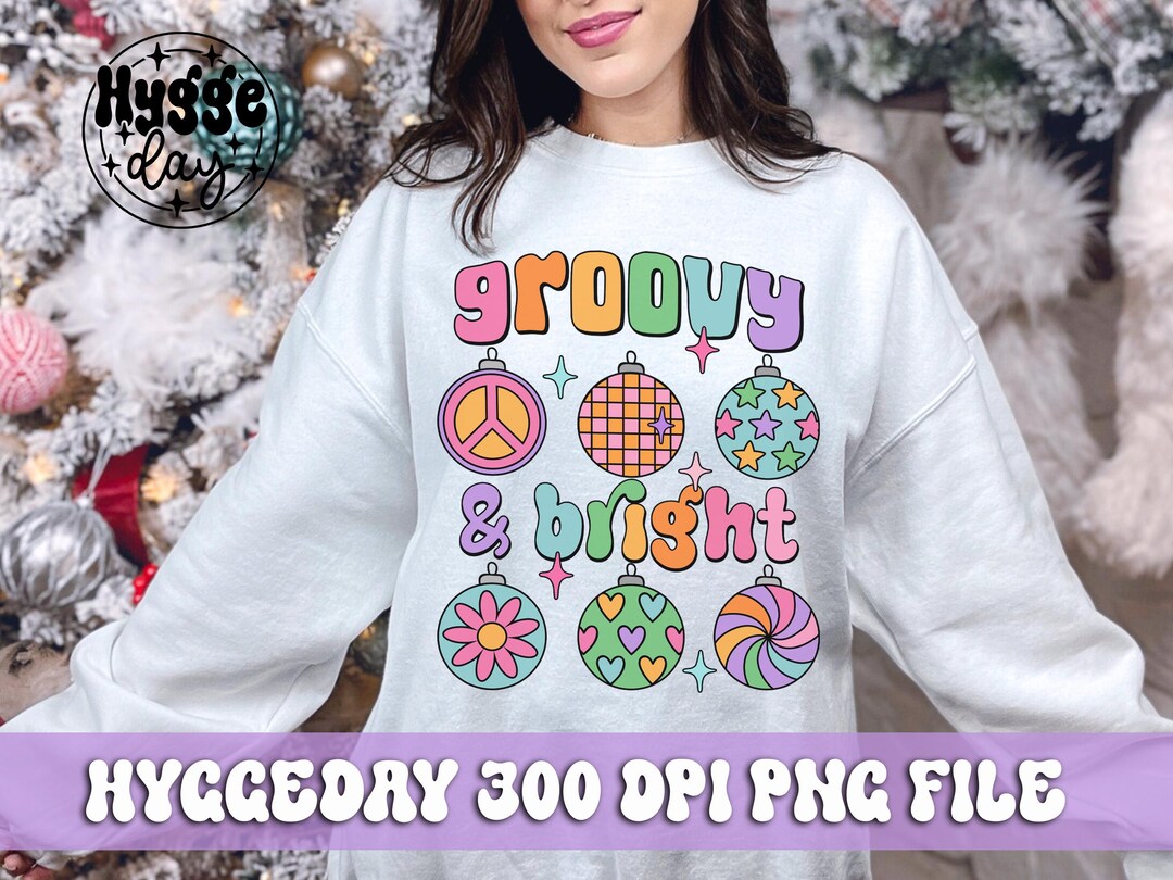 Groovy and Bright PNG, Digital Download, Sublimation, Sublimate ...