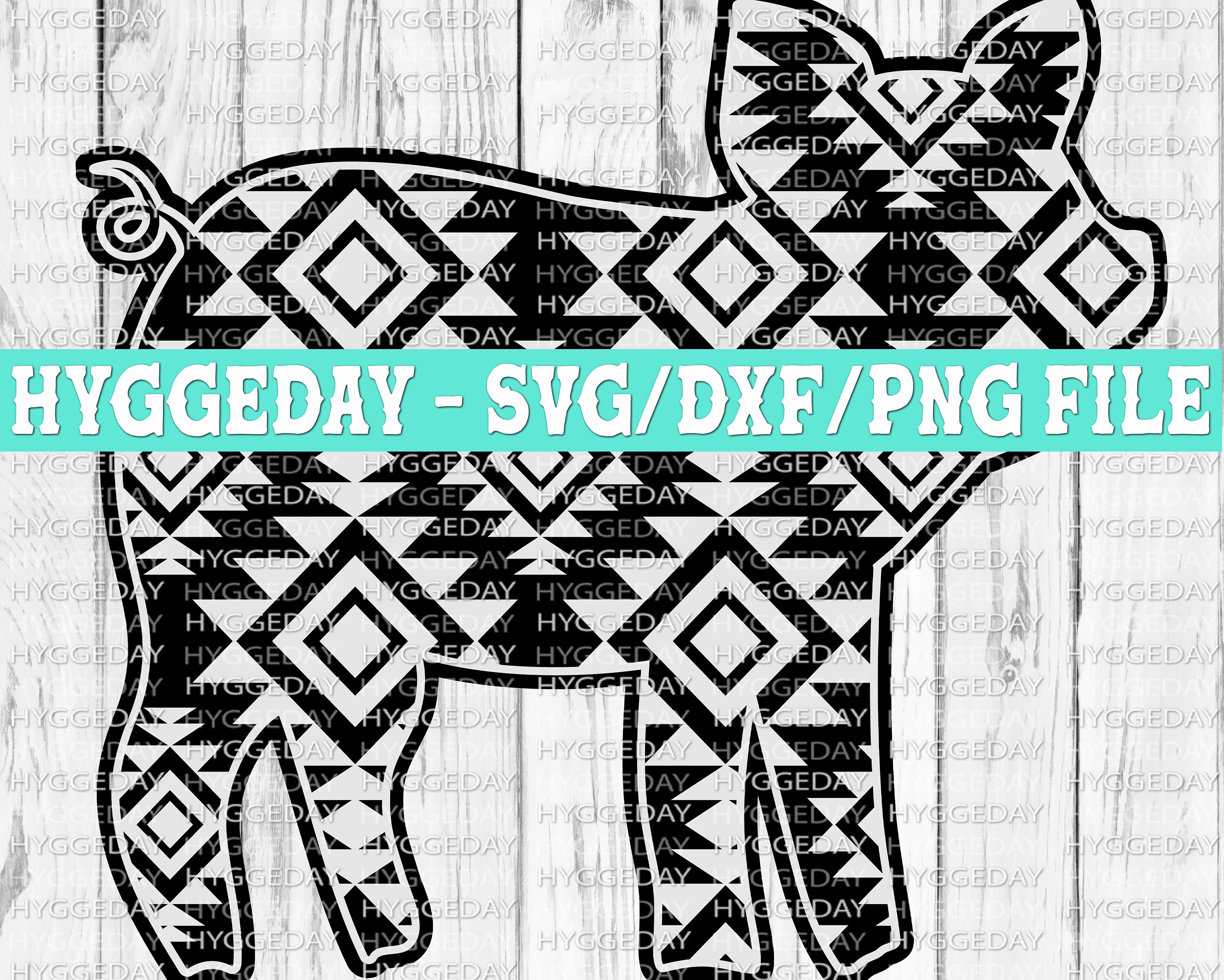 Aztec Piglet Svg Dxf PNG Farm Animal Pig Svg Piglet | Etsy