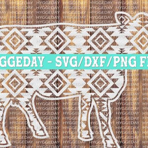 Aztec Cow Svg Dxf PNG, Country, Show Time, Stock Show, Western, Farm ...