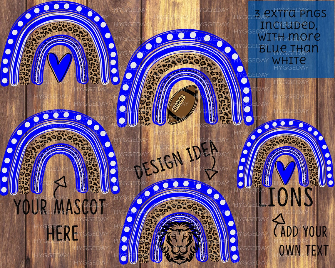 School Spirit Rainbows PNG Sublimation Download Team Colors - Etsy