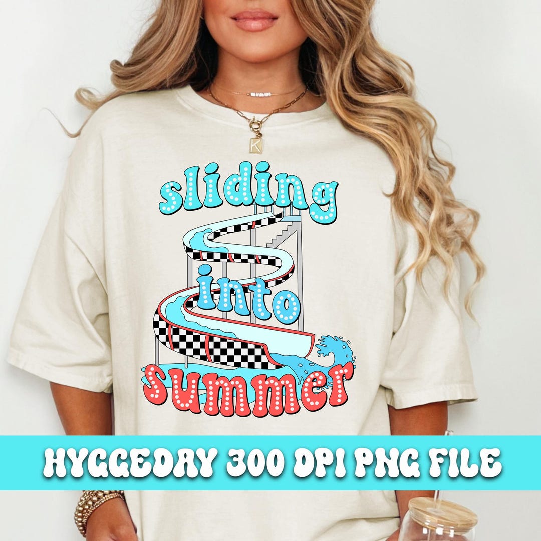 Sliding Into Summer PNG, Digital Download, Sublimation, Sublimate ...