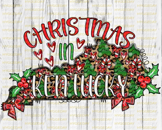 Christmas in Kentucky PNG Sublimation Download Merry | Etsy