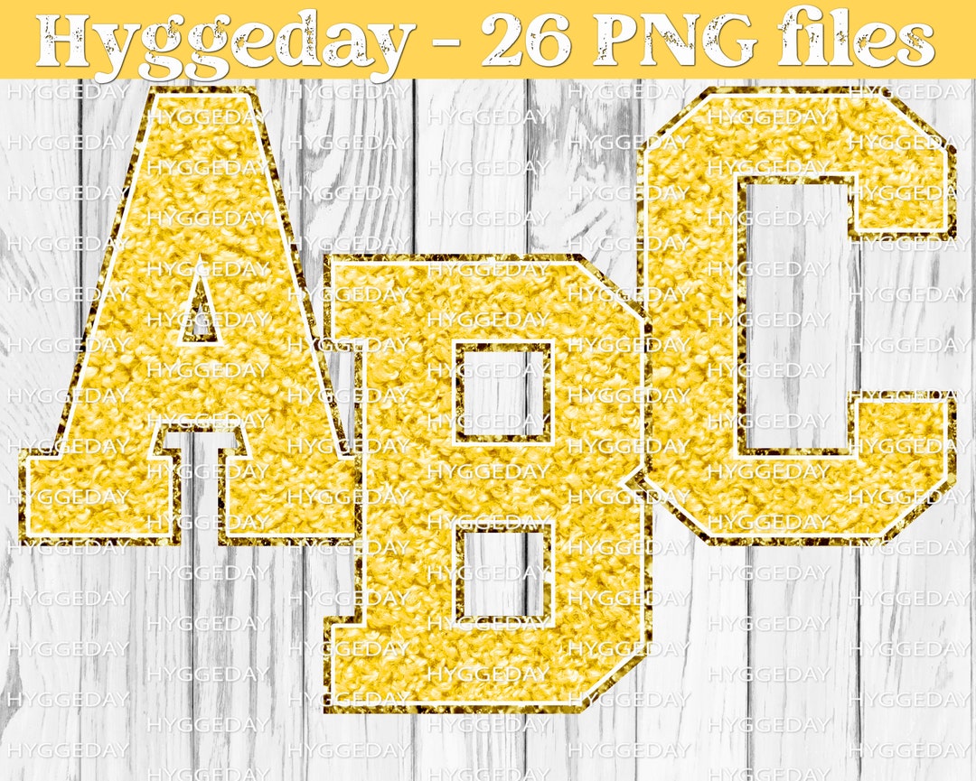 Digital Chenille Letters PNG, Digital Download, Sublimate, Sublimation ...