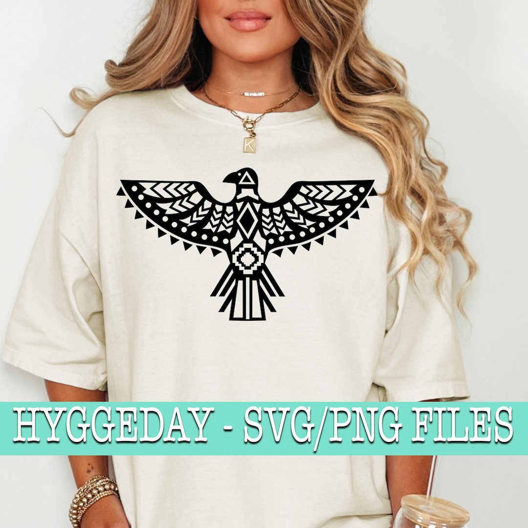Thunderbird SVG PNG DXF, Cut File, Aztec Design, Tribal, Pattern, Boho ...