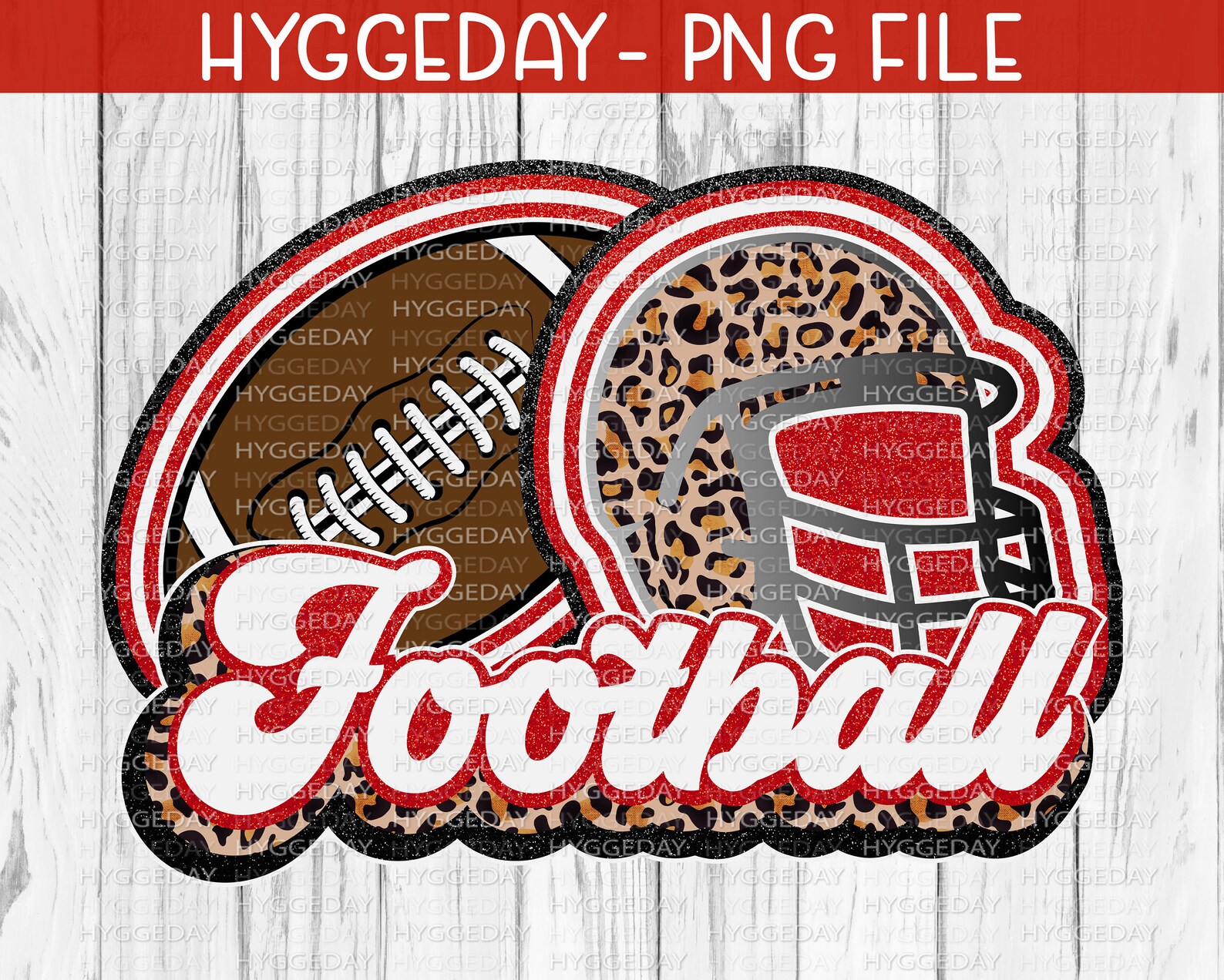 Glitter Football Png Sublimate Download Team Spirit Game - Etsy