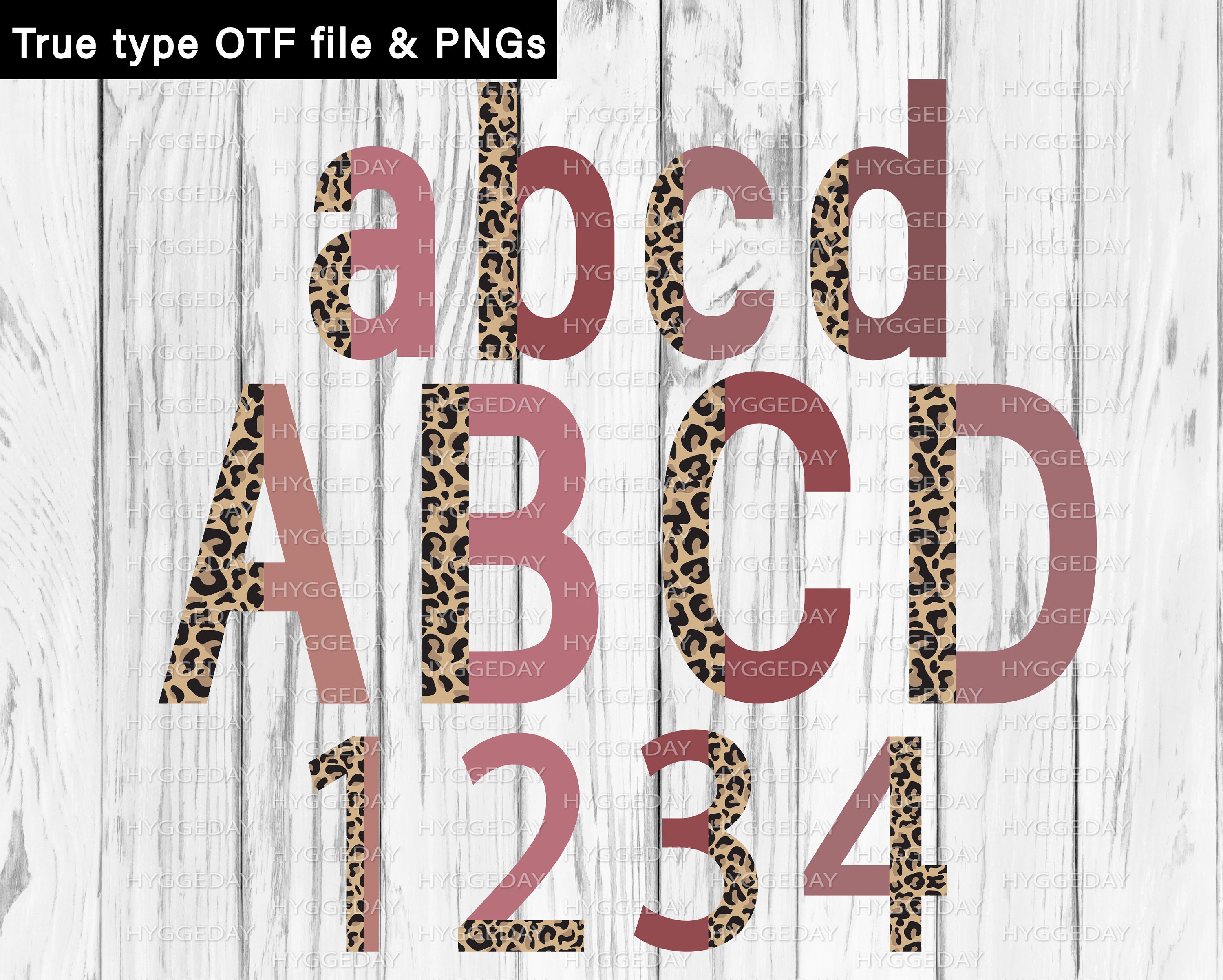 Split Leopard typing Font OTF & PNG Files Commercial Use | Etsy