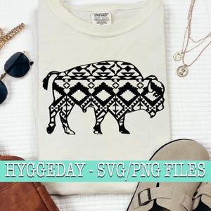 Aztec Buffalo Svg Dxf PNG, Country Svg, Tribal, Boho, Farmhouse, Cut ...