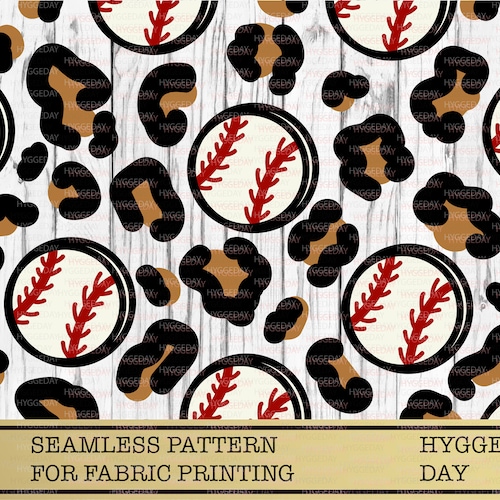 Seamless Baseball Leopard Png Sublimate Download Digital - Etsy