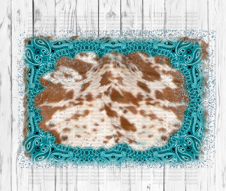 Turquoise Cow Background Png Sublimate Télécharger - Etsy France