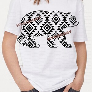 Aztec Bear Svg Dxf Png, Boho, Tribal, Pattern, Country, Americana ...