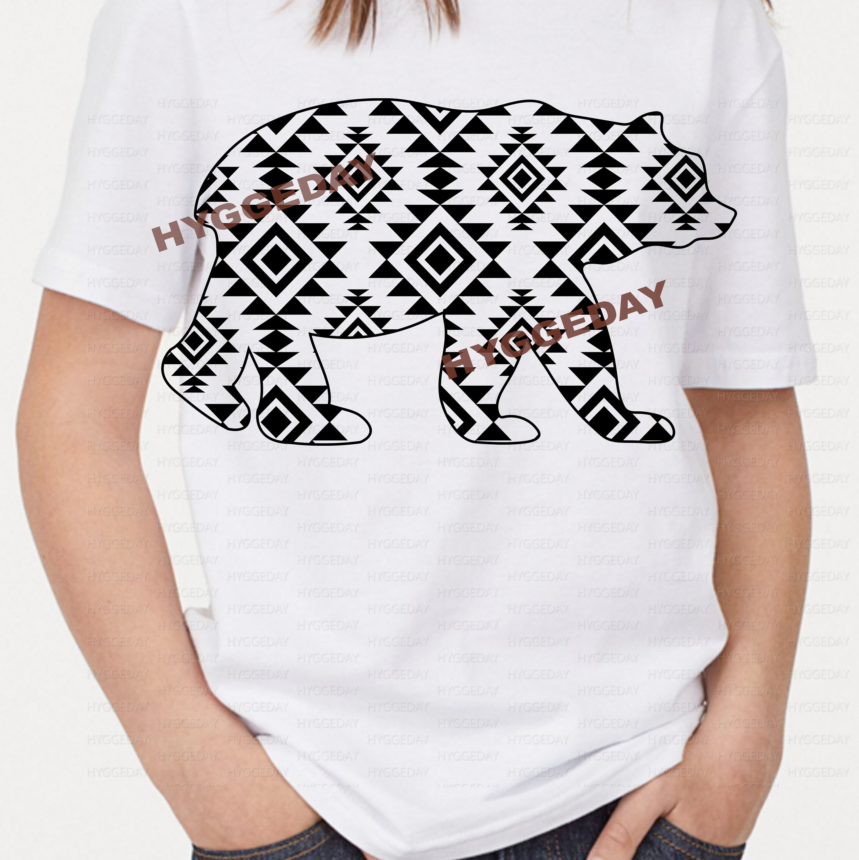 Aztec Bear Svg Dxf Png boho tribal pattern country | Etsy