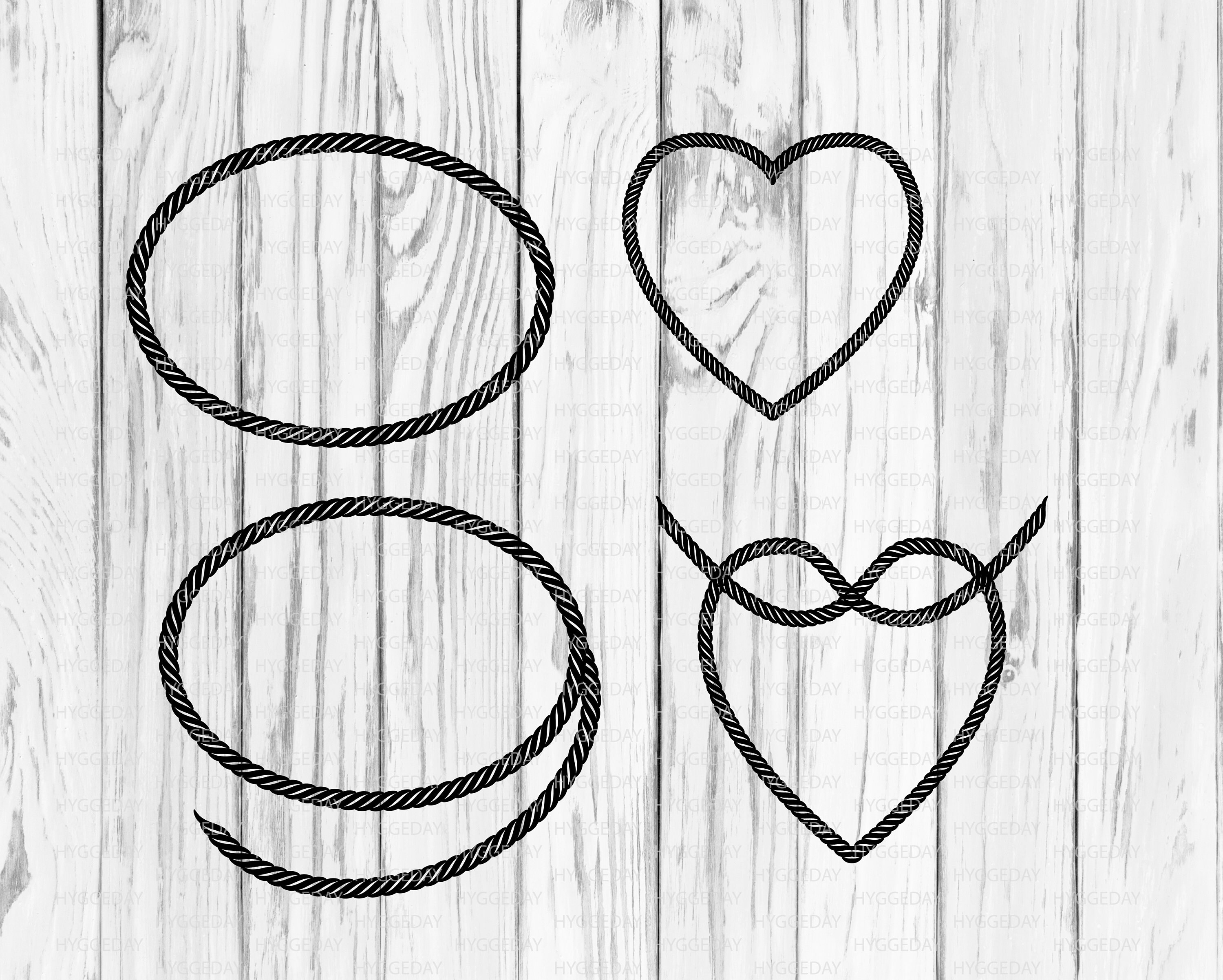 Rope Bundle SVG DXF PNG Country Western Love Heart Rodeo | Etsy