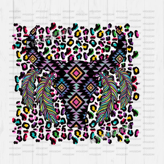 Aztec Cow Skull Png Sublimate Download Tribal Boho | Etsy