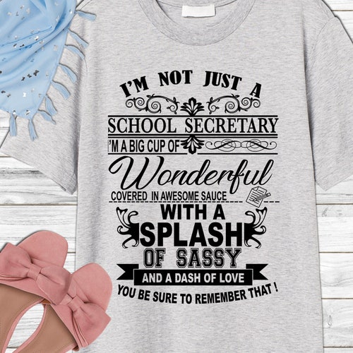 I'm Not Just a School Secretary Svg Dxf Png Secretary Cut - Etsy