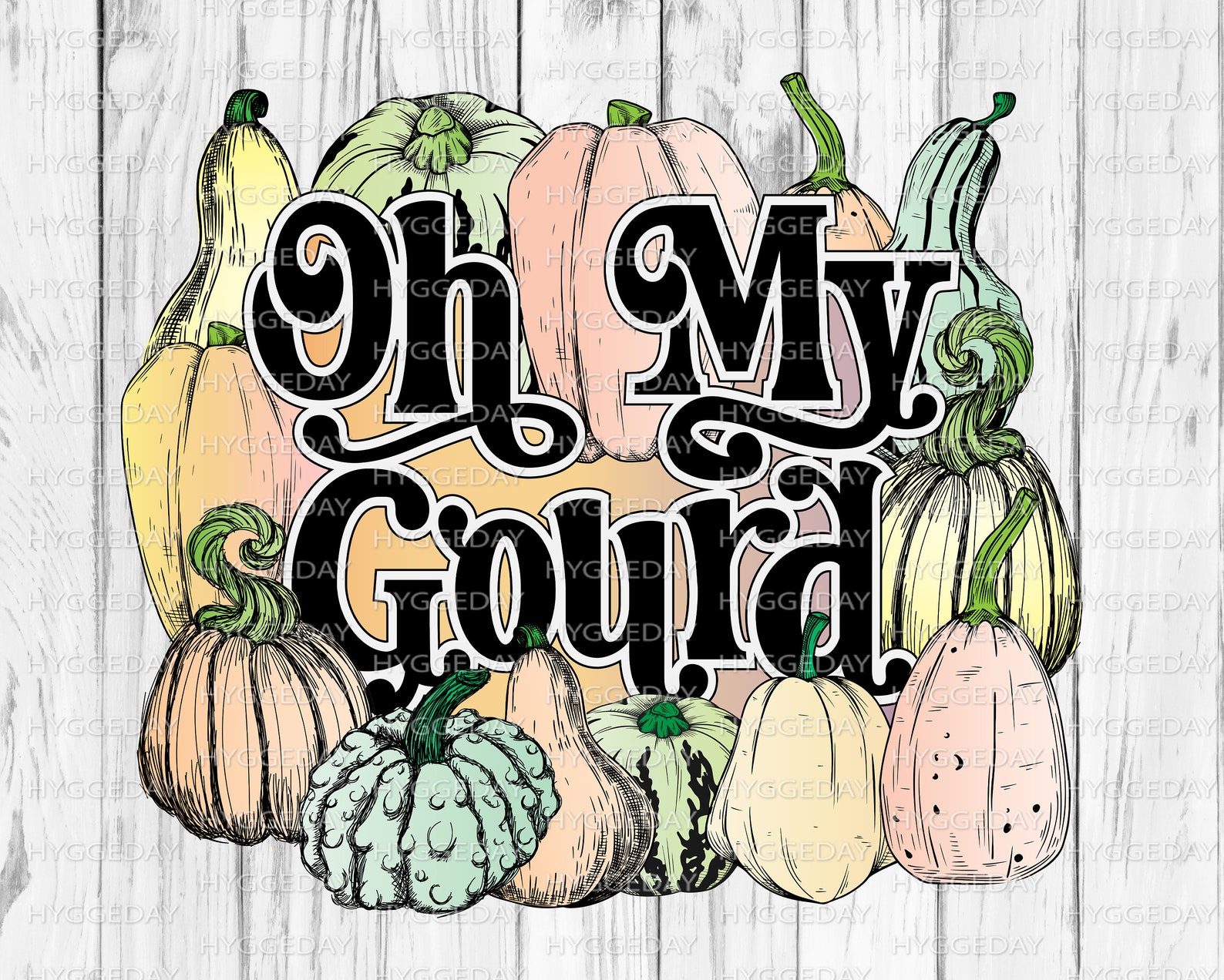 Oh My Gourd PNG Sublimate Download Fall Thanksgiving | Etsy