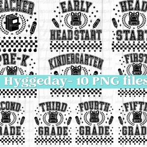 School Grades Bundle PNG, Digital Download, Sublimate, Sublimation ...