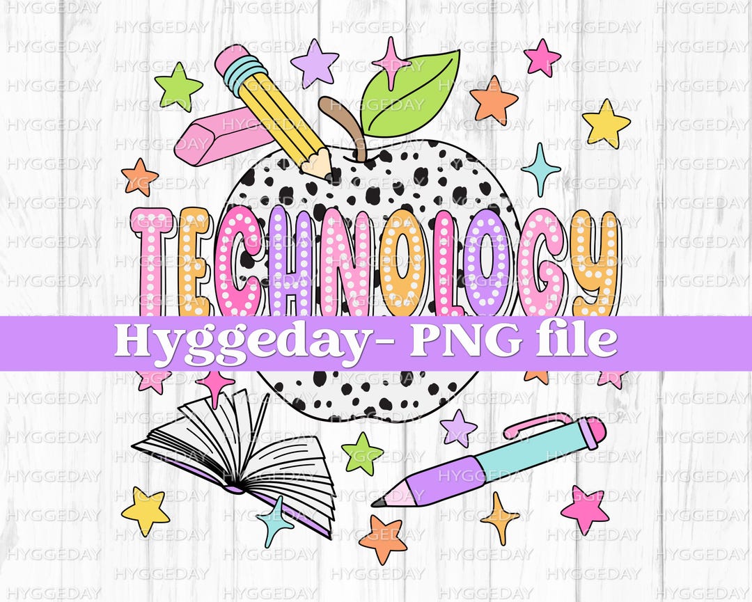 Technology PNG: Dalmatian Apple, Back to School (digital Download) - Etsy