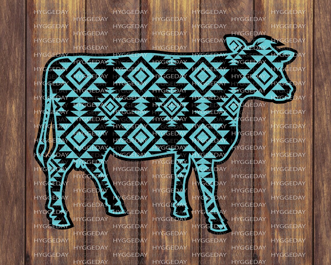 Aztec Cow Svg Dxf PNG Country Show Time Stock Show - Etsy
