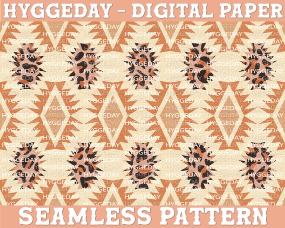 Seamless Aztec Pattern Png Digital Paper Leopard Cheetah | Etsy