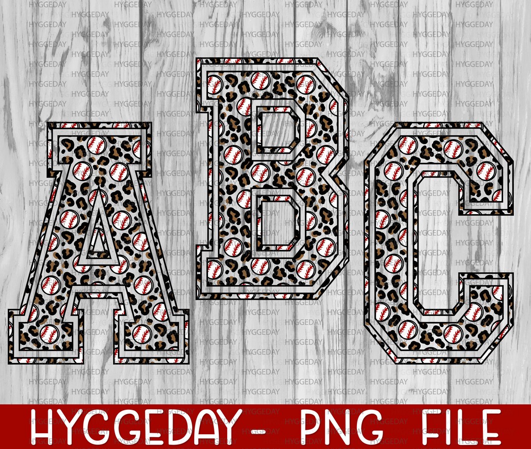 26 Baseball Alphabet Letters PNG, Digital Design Sublimation, Sublimate ...