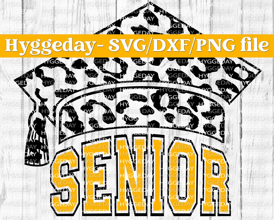 Senior With Graduation Cap Svg Dxf PNG Leopard Cheetah - Etsy